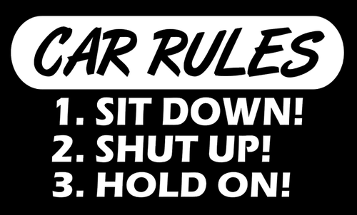 CAR RULES Decal, truck rules, JDM Funny Decal for Car, Windows ...