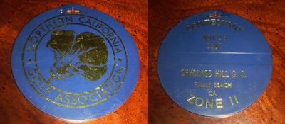 1987 NCGA 22nd PUBLIC LINKS Golf CHAMPIONSHIP Contestant BAG TAG Pebble ...