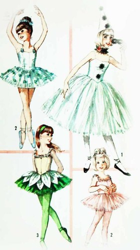 VTG Simplicity Original Pattern #6204 1965 Ballerina Costume Size 12 ...