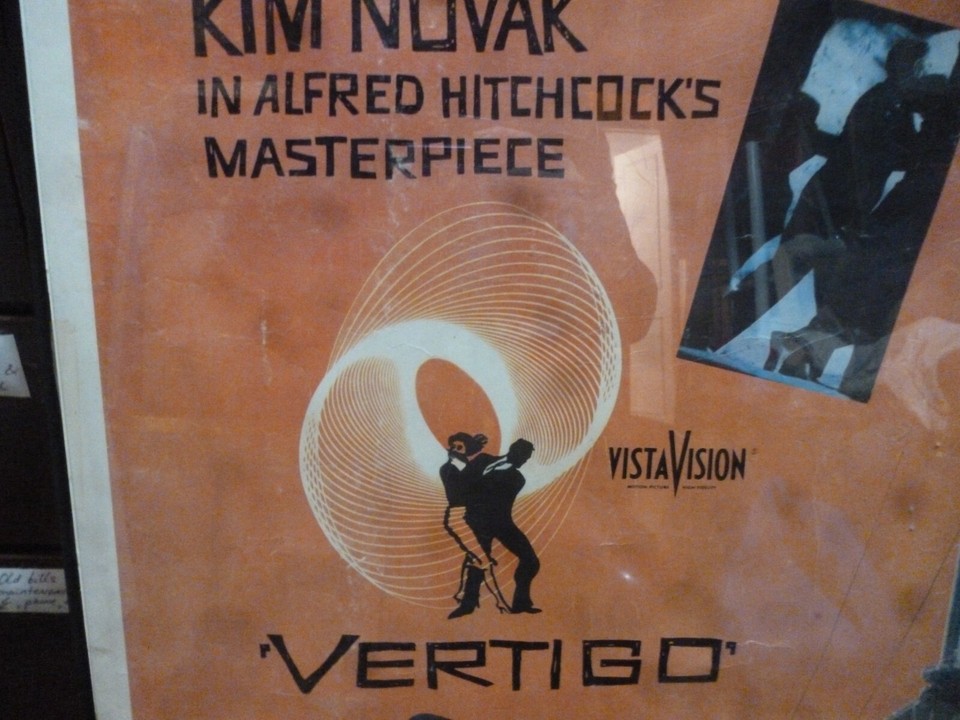 Very RARE! VERTIGO - ORIGINAL 1987 MOVIE POSTER - ALFRED HITCHCOCK ...