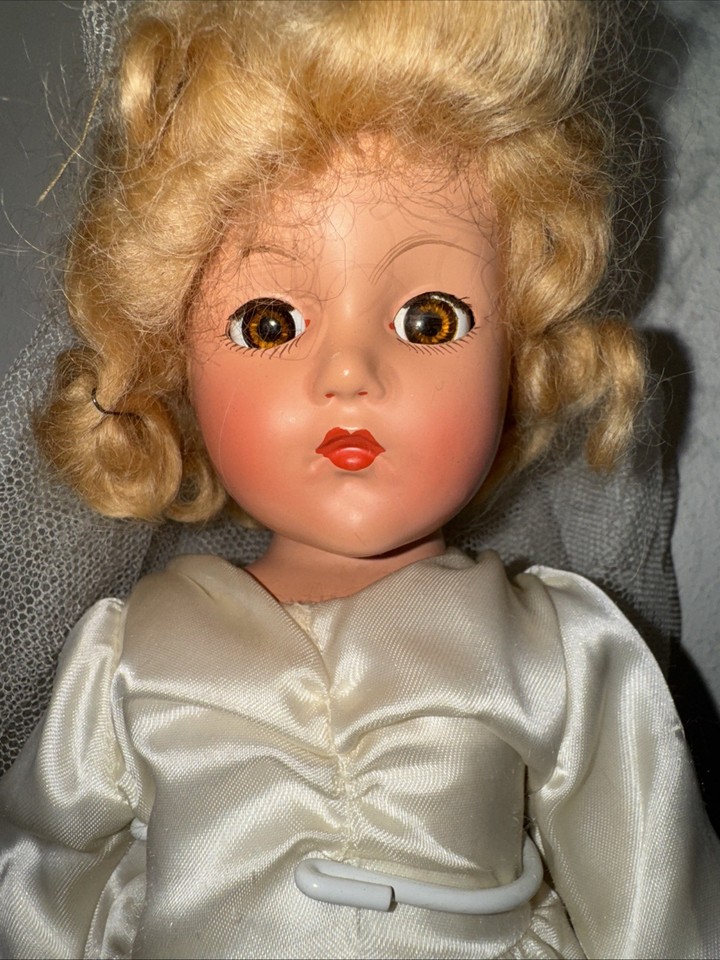 Vintage 1940s Effanbee Composition Anne Shirley Doll 14" Bride ALL ...