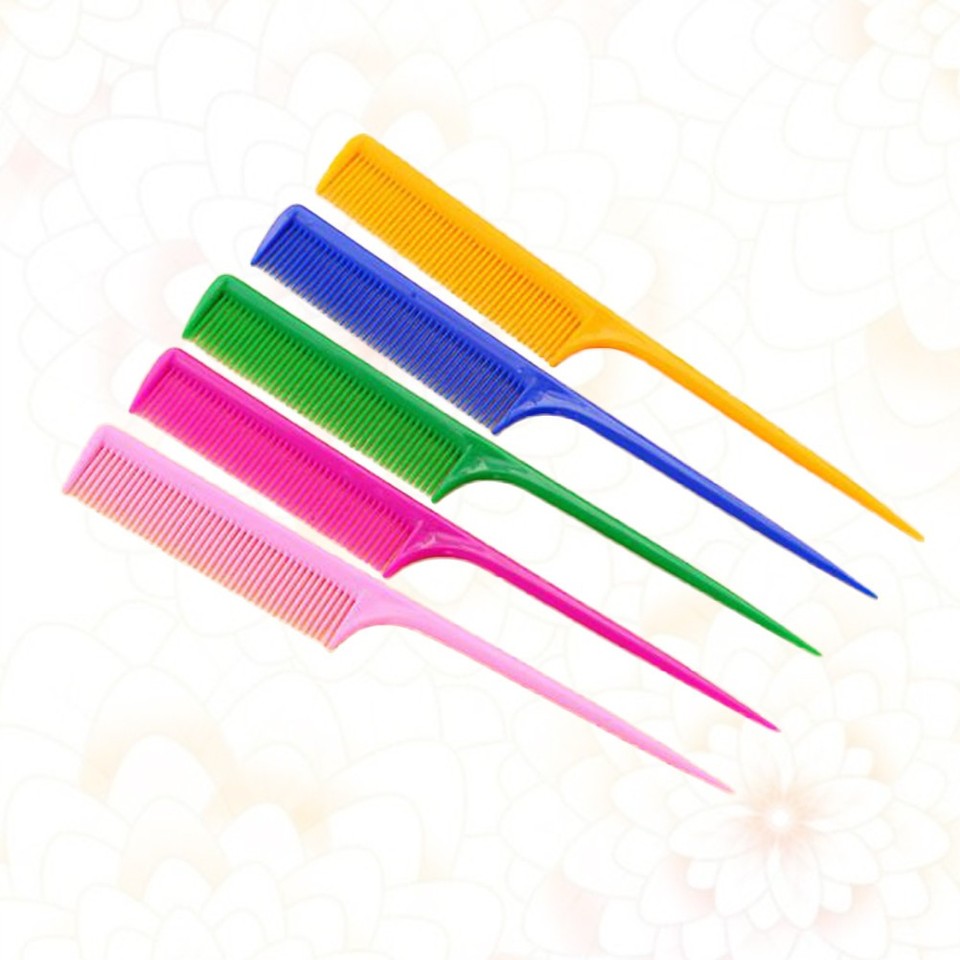 5 Pcs Fine Tooth Rat Tail Comb for Hair Pointed Combs Women Styling ...