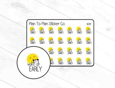 1699~~Wake up Early Planner Stickers. | eBay