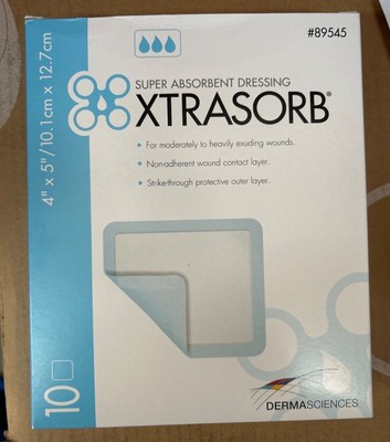 XTRASORB 89545 Classic Super Absorbent Dressing 4" x 5" Non-Adhesive ...
