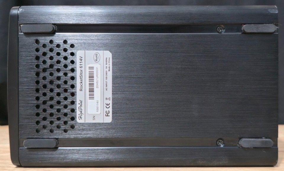 HighPoint RocketStor 4 Bay RAID Tower Enclosure USB-C DAS Storage ...