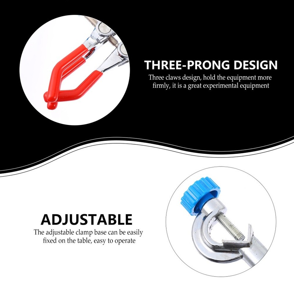 Three-claw Adjustment Clip Lab Three-jaw Clamp Chemistry Stand Test ...