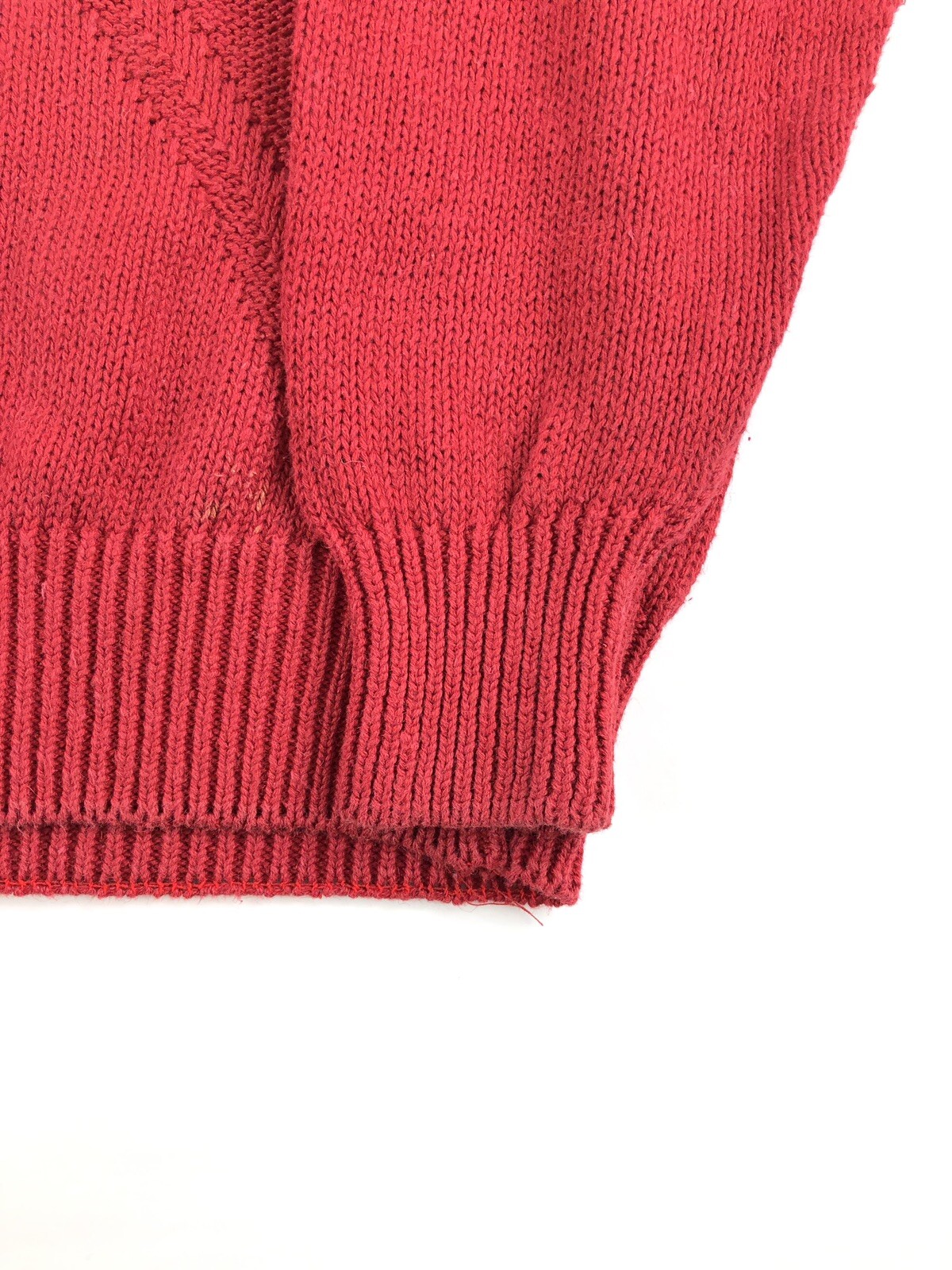 Vintage 80s GAP Clothing Co Men's Medium Red Geometric Cable Knit ...