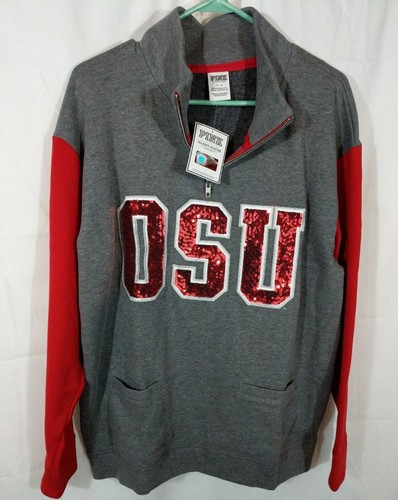 Victoria's Secret PINK Sequin Bling OHIO STATE OSU Sweatshirt Small NEW ...