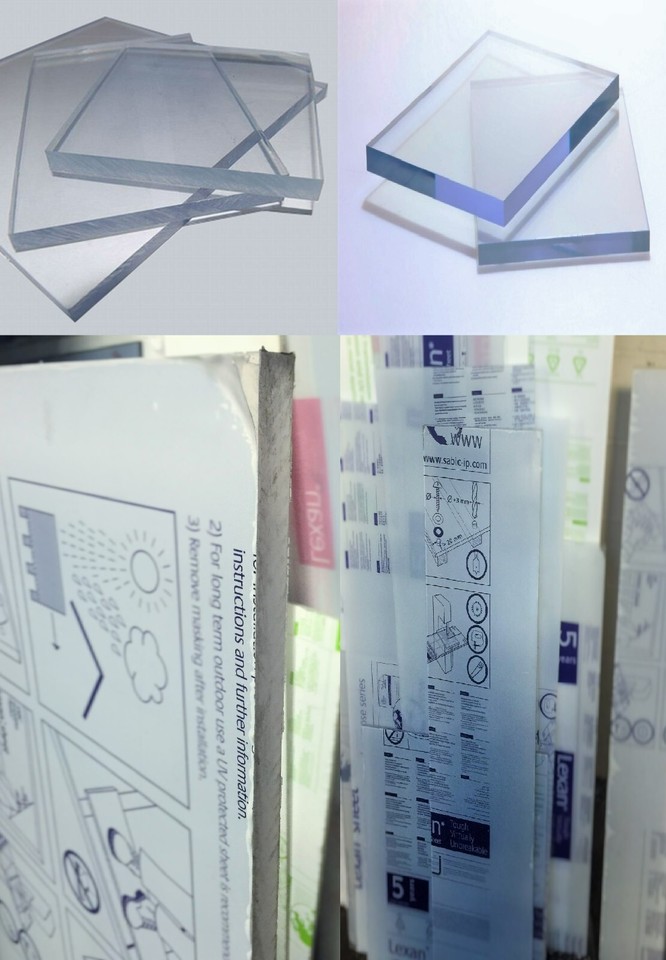 Lexan Polycarbonate Clear Plastic Unbreakable Protective Masked Sheet ...