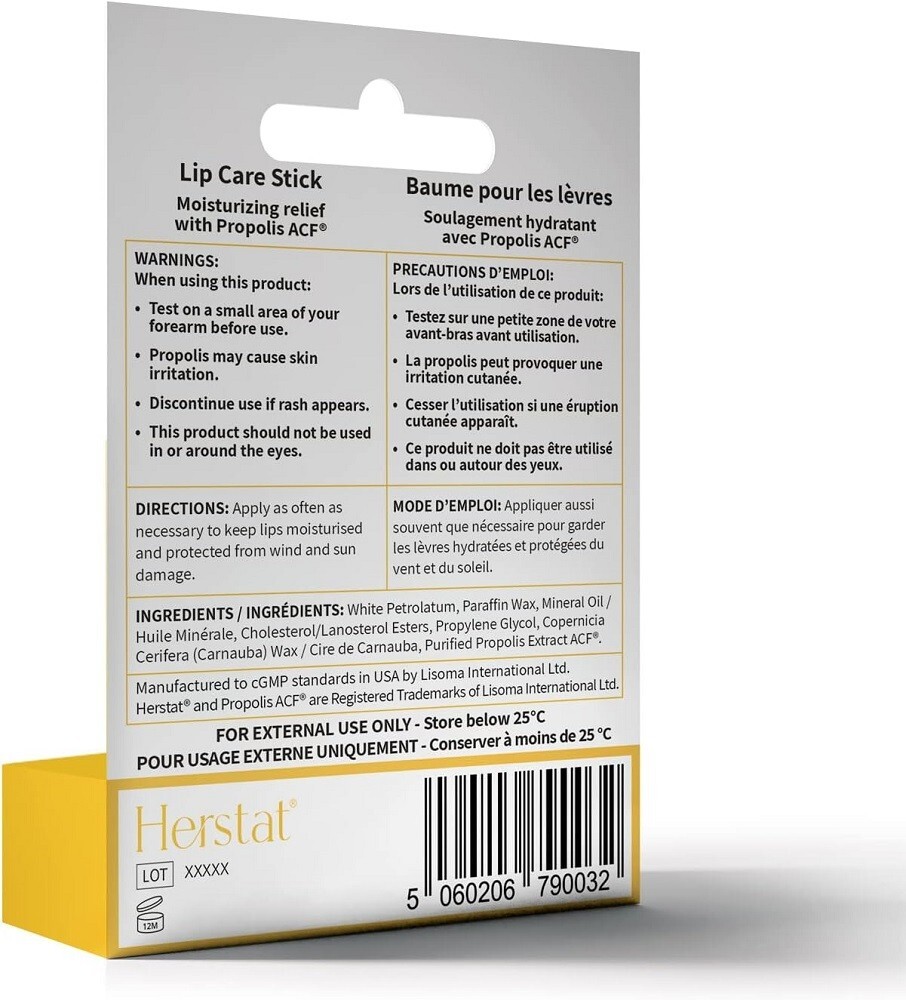 Herstat Cold Sore Lip Balm Effective Propolis Cold Sore Treatment Free ...