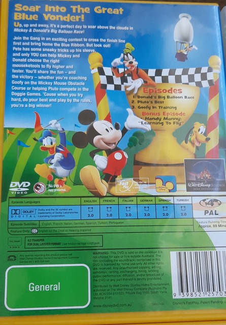 Mickey Mouse Clubhouse - Mickey & Donald's Big Balloon Race (DVD, 2006 ...