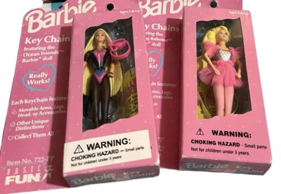 2 Barbie Key Chains 1995 ~ Ocean Friends & Ballerina New in Retail ...
