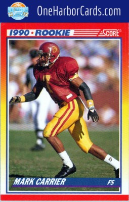 1990 Score USC Trojans #627 Mark Carrier | eBay