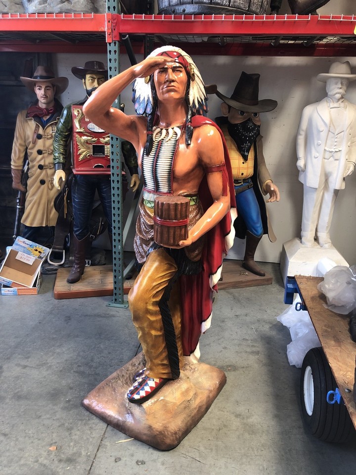 Tobacco Indian Chief Life Size Resin Statue Cigar Store Display Prop ...
