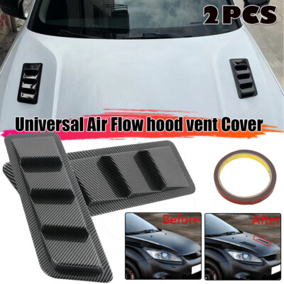 2x Front Bonnet Hood Vent Louver Scoop Cover Air Flow Intake Panel ...