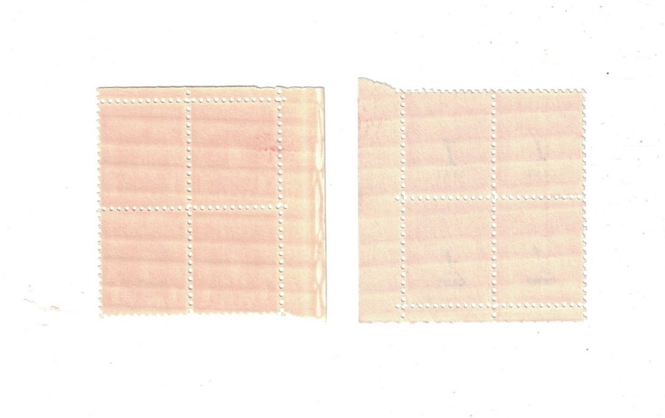 2 FOUR STAMP BLOCK U.S. POSTAGE DUE .1 CENT WITH TAB SERIAL NUMBERS MNH ...