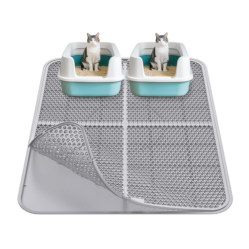 Large Cat Litter Mat, Large Kitty Litter Box Mat Waterproof Urine Proof ...