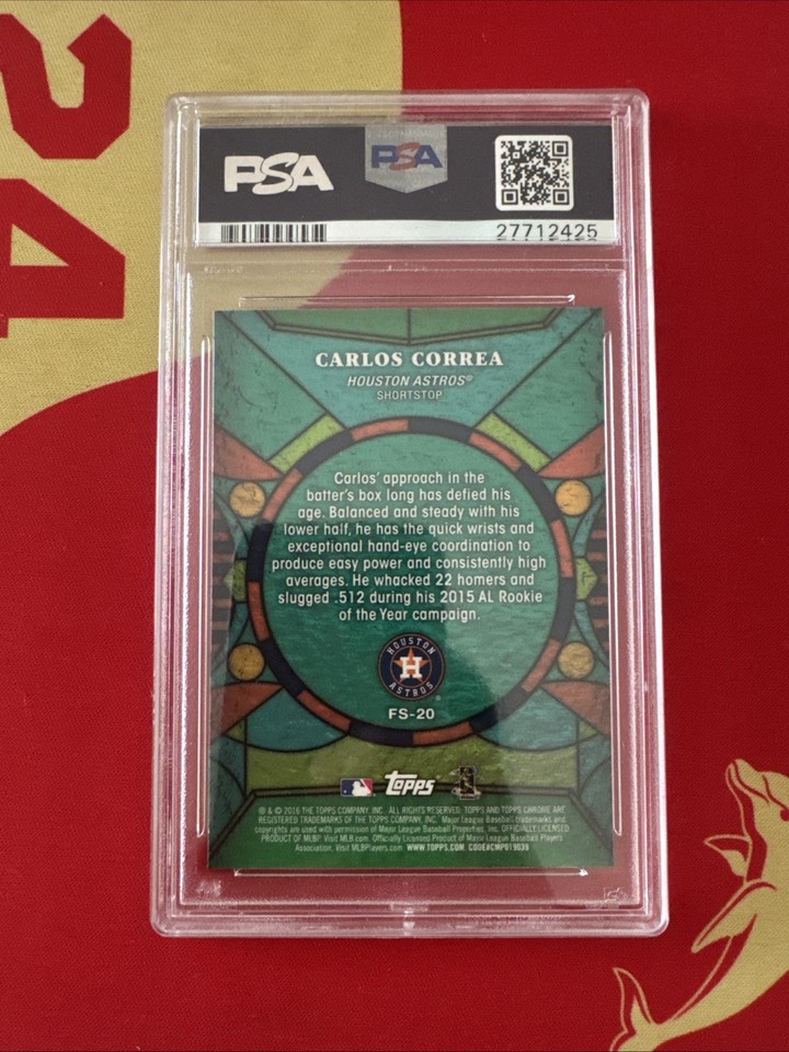 2016 Topps Chrome Carlos Correa Future Stars PSA 10 | eBay