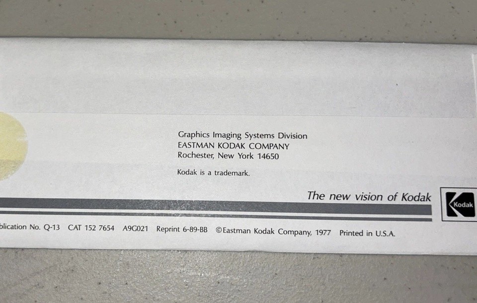 Kodak Color Separation Guide and Gray Scale Q-13, Small | eBay