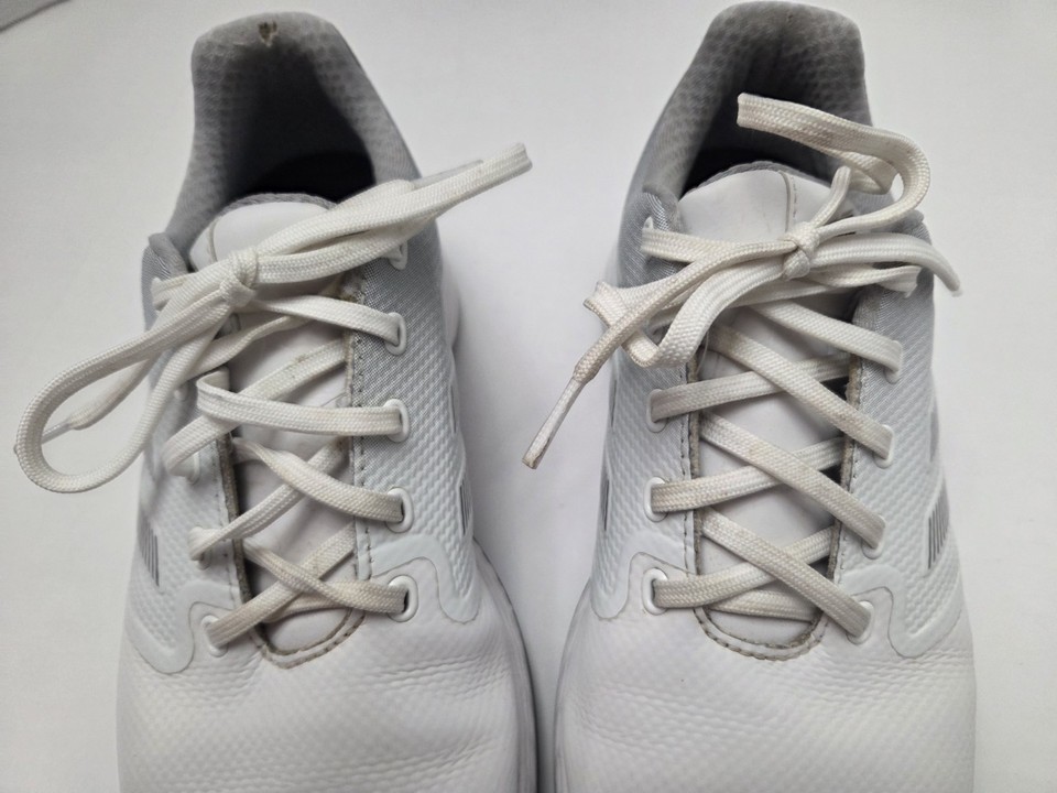 ADIDAS LIGHTSTRIKE BOOST GOLF SHOES MENS SZ 8.5 WHITE/GRAY EVN 791001 ...