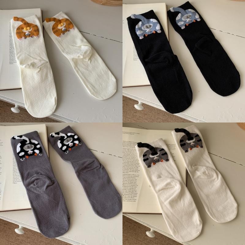 Cartoon Cute Cat Egg 3D Funny Balls Socks Kawaii Kitten Knitting Floor ...