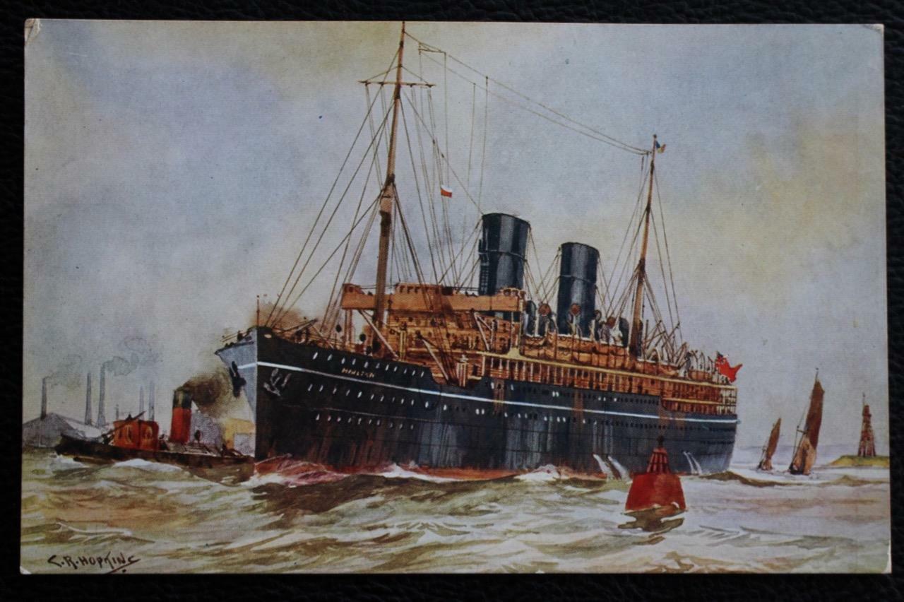 P&O ORIENT LINE SS MOOLTAN COMPANY ISSUED ORIGINAL POSTCARD NICE WW2 ...