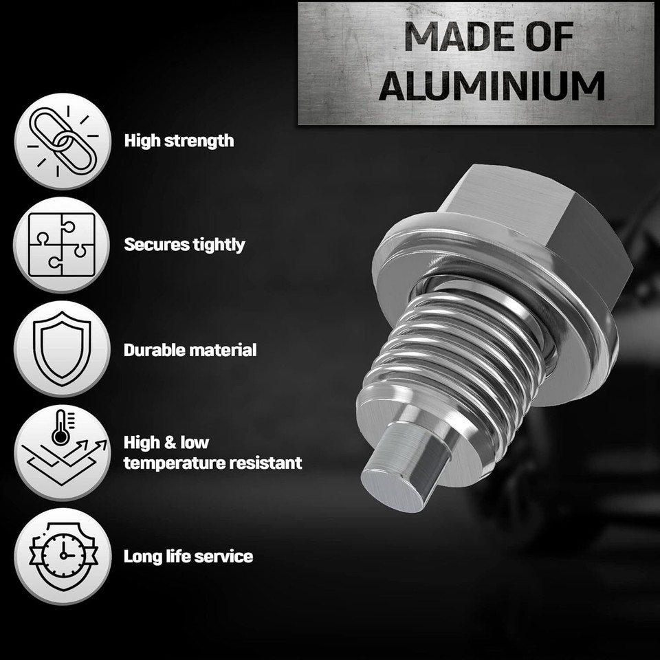 ⭐ M14x1.5 Car Engine Magnetic Oil Drain Plug Screw Nut Bolt Sump Nut ...