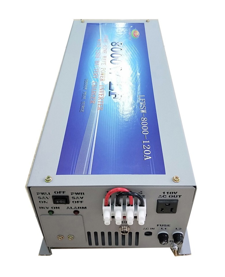 8000W LF Split Phase 24V DC/110V,220V AC 60Hz Pure Sine Wave Power ...