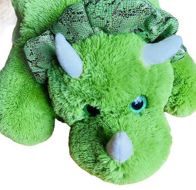 Hugfun Triceratops Dinosaur Plush 44 Inches Long Green Stuffed Animal ...