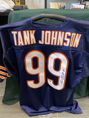 Tank Johnson Autographed Chicago Bears Football Jersey SIDGRAPH COA | eBay