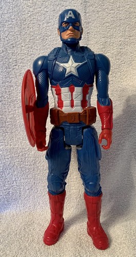Captain America Action Figure, 12-Inch Toy Marvel Avengers Titan Hero ...