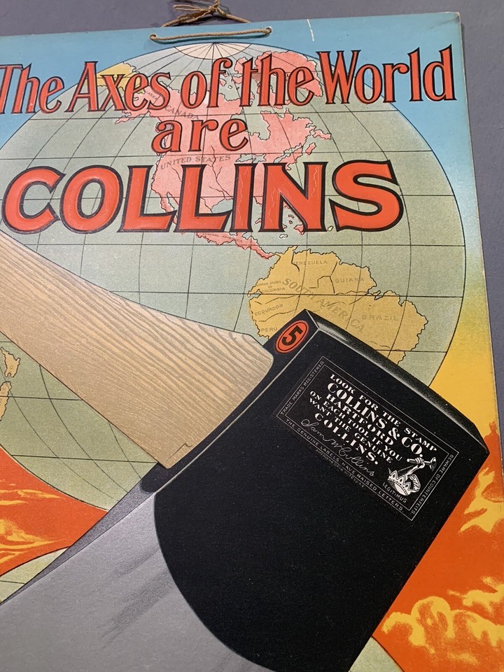 Vintage Original CLEAN Axes Of The World Collins & Co Embossed Hand ...