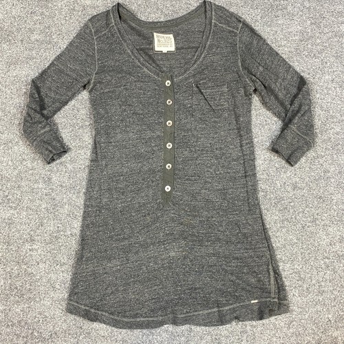 Ruehl 925 Women's Shirt Tunic M Gray Heather 3/4 Sleeves | eBay