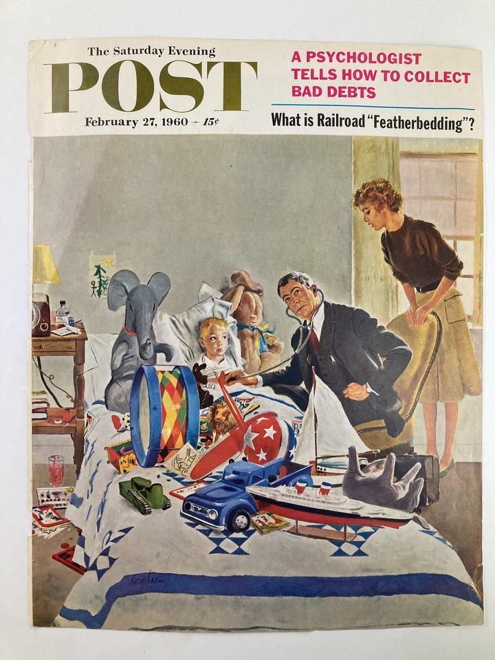COVER ONLY The Saturday Evening Post February 27 1960 Featherbedding No Label | eBay