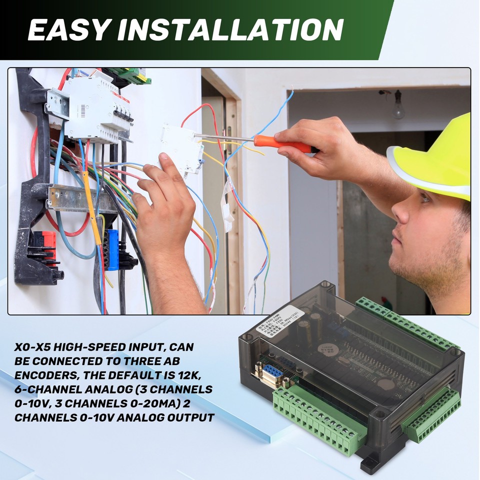 FX3U 24MR 6AD RS485 RTC (Real Time Clock) 14 Input 10 Relay Output 6 ...