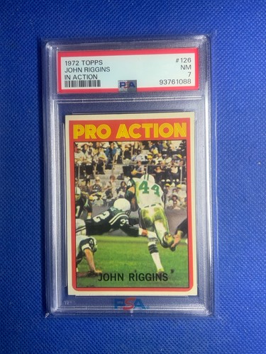 1972 Topps Pro Action 126 JOHN RIGGINS New York Jets Football Card ...