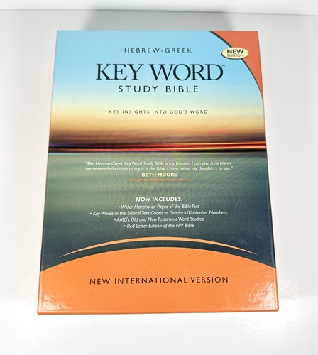 Hebrew-Greek Key Word Study Bible NIV New International Version Red ...