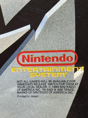 Vintage 1989 Nintendo NOW YOUR'E PLAYING WITH POWER NINTENDO NES POSTER ...