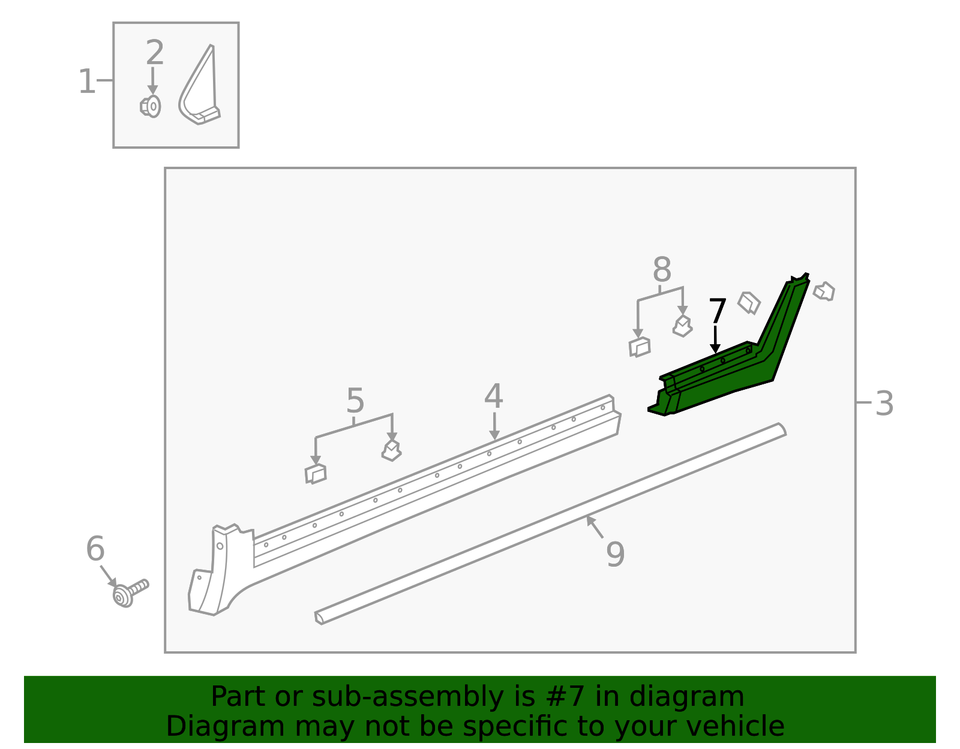 Genuine GM Anthracite Driver Side Rocker Panel Rear Molding 95248168 | eBay