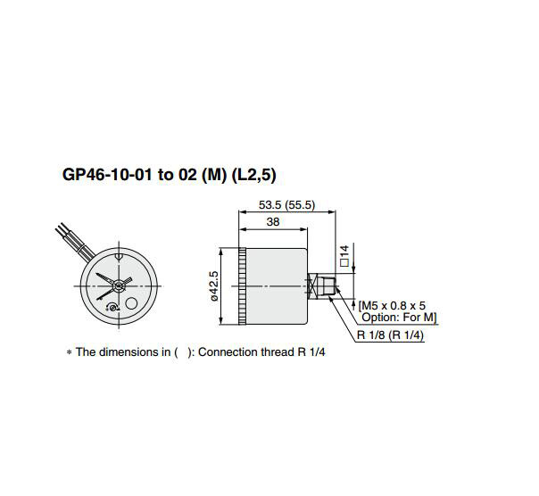 A SMC GP46-10-02 Pressure Gauge with Switch New | eBay