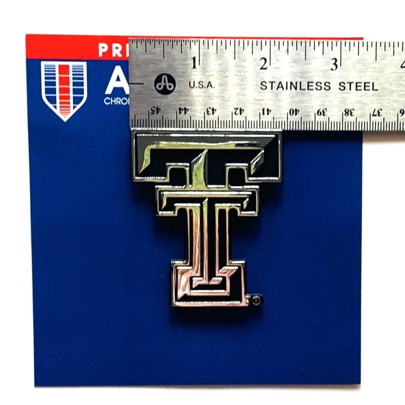 Texas Tech Red Raiders Chrome Metal Decal NCAA Auto Truck Car Premium ...