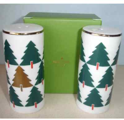 Kate Spade Pine Place Holiday Salt & Pepper Shakers Christmas Pine Tree ...