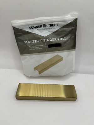 Sumner Street Home Martin 5" Finger Pull Satin Brass Gold RL022382 NEW ...