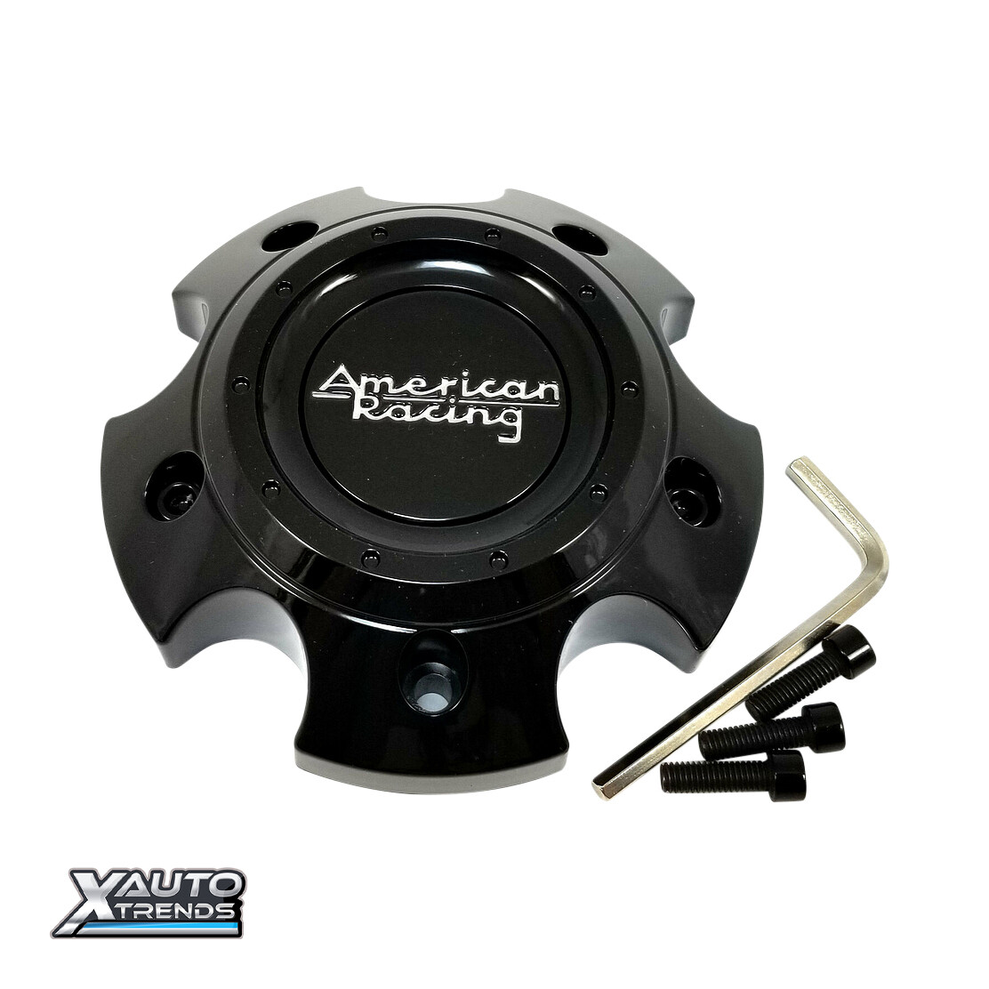 American Racing Wheel Center Cap Bolt On Gloss Black w/ Silver Logo ...