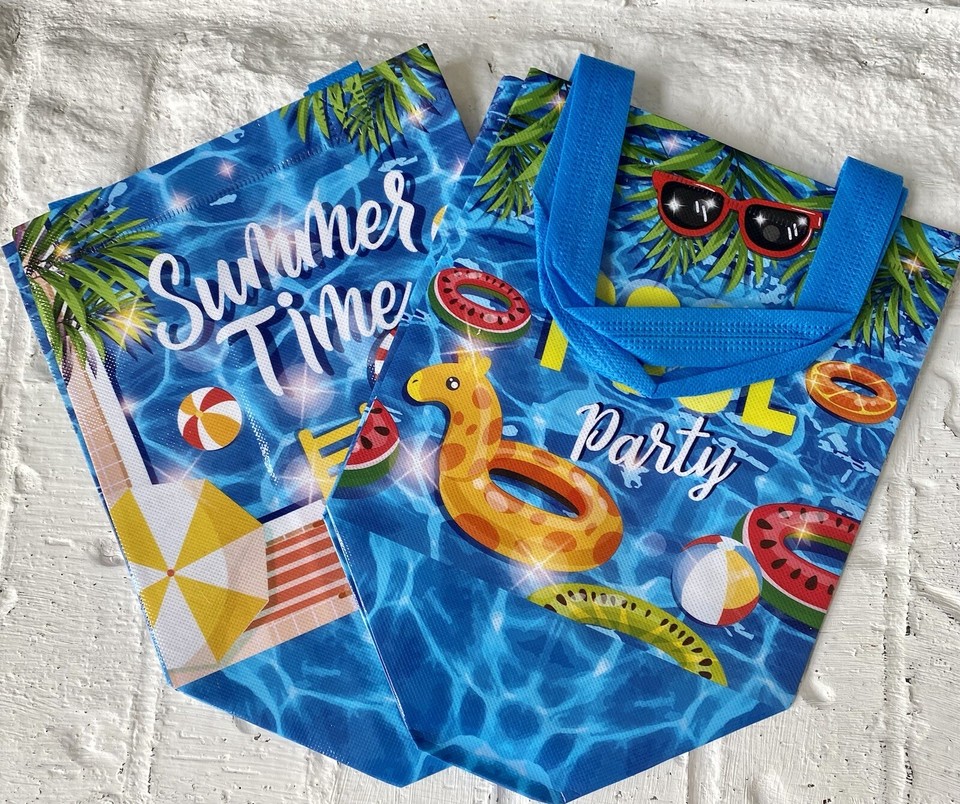12Pcs Pool Party Favors Gift Bags Summer Beach Swimming Pool Theme. | eBay