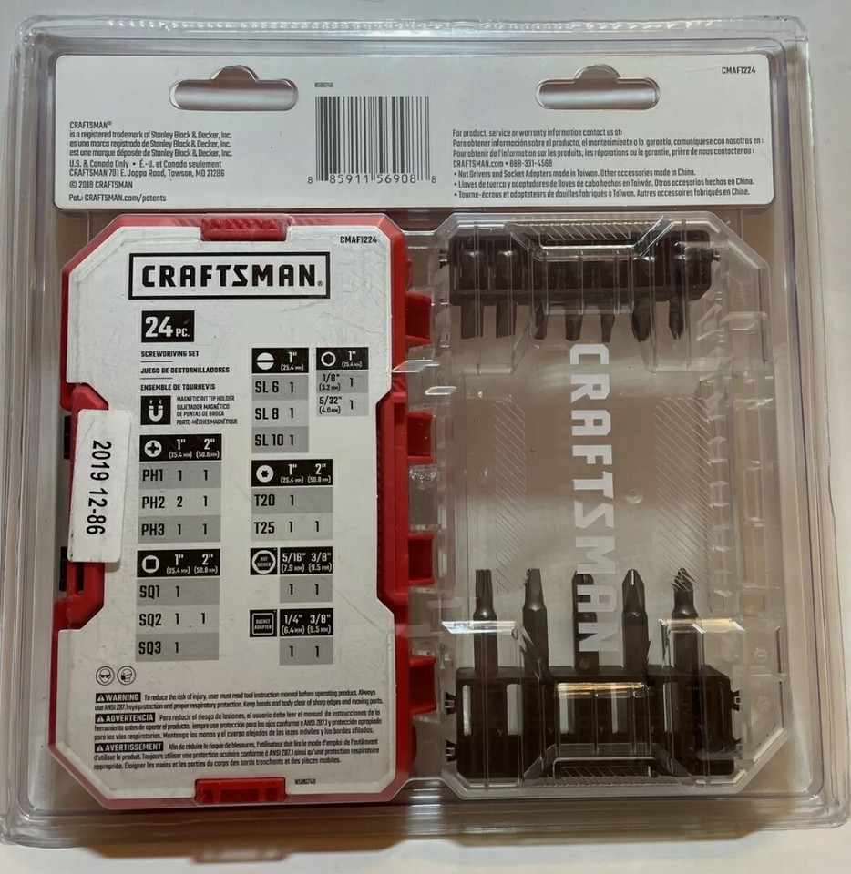 Craftsman 24-pc Screwdriving Bit Set NEW! CMAF1224 | eBay