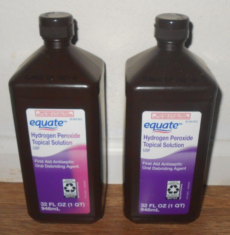 Equate Two 32 Oz Hydrogen Peroxide | eBay
