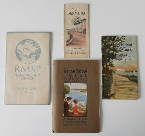 Original 1920s BERMUDA Travel Brochures Map St George Hotel Inverurie ...
