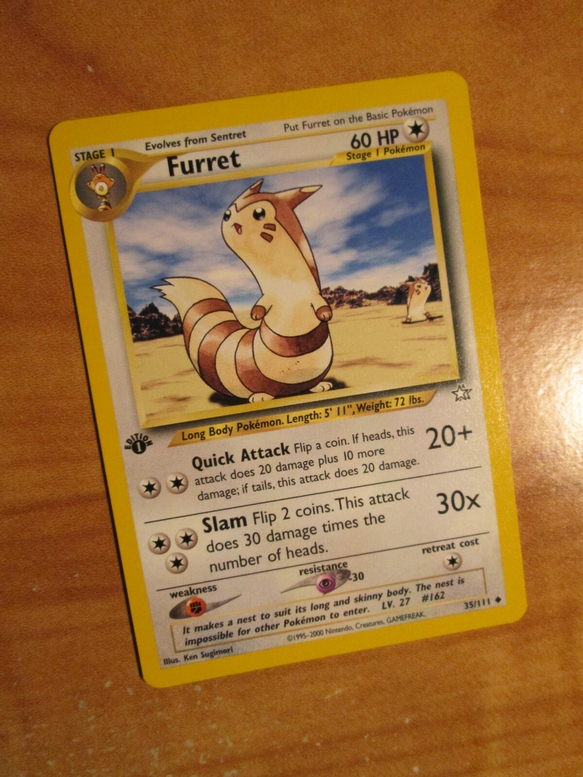 Furret Pokemon Card - Printable Cards