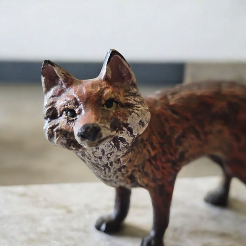 Antique Vienna Austrian Bronze Cold Painted Miniature Fox Figurine ...